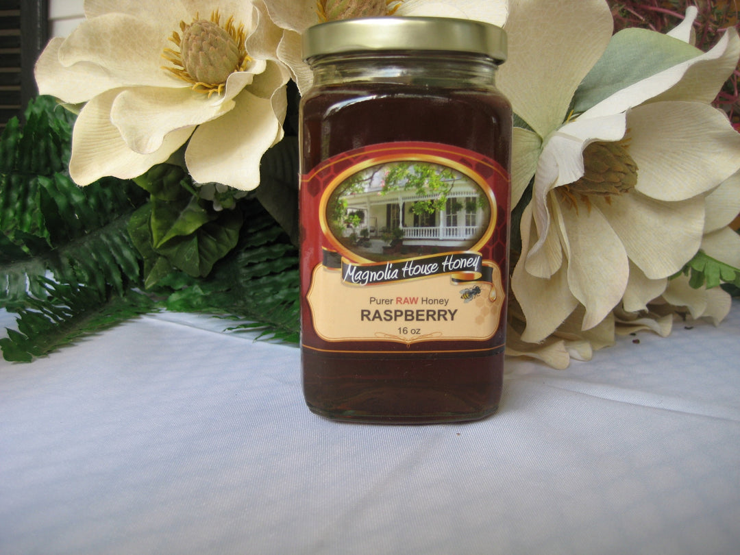 Raspberry Honey 16oz – Magnolia House Honey